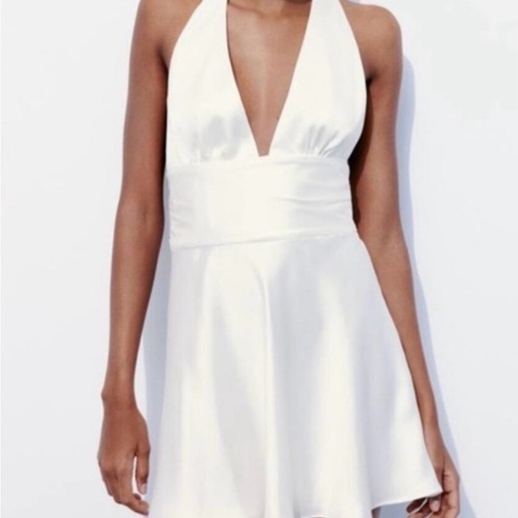 Zara | Dresses | Zara White Backless Dress | Poshmark